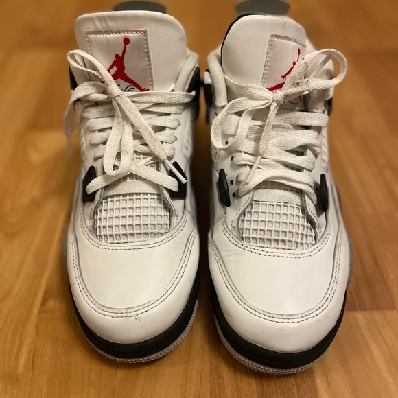 Nike | Shoes | Air Jordon 4 Retro White Cement Size 6y | Poshmark